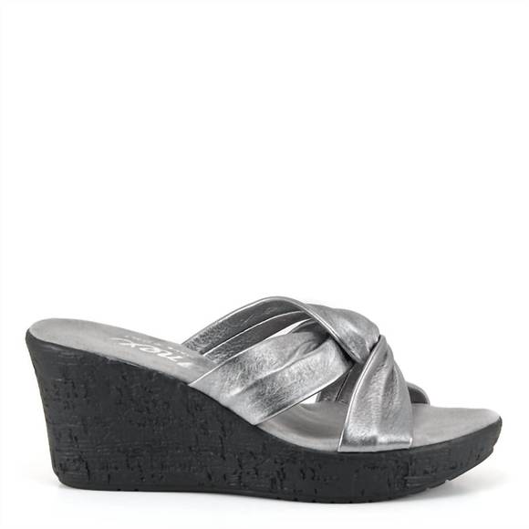 Onex | Shoes | New Onex Womens Katya Wedge Sandals In Pewter | Poshmark